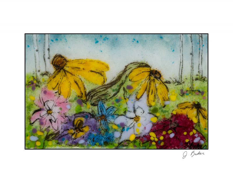 Sgraffito Print 24 - Jennifer Baker Glass Art